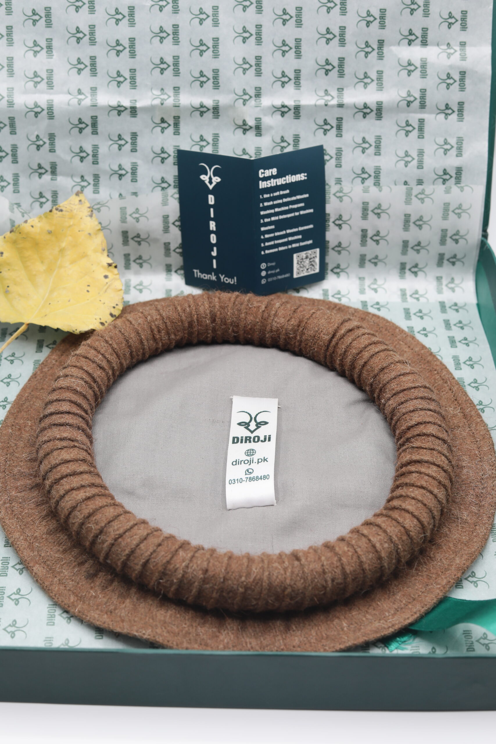 Brownish Luxury Hand Made Pure Woolen Pakol Cap – DIROJI